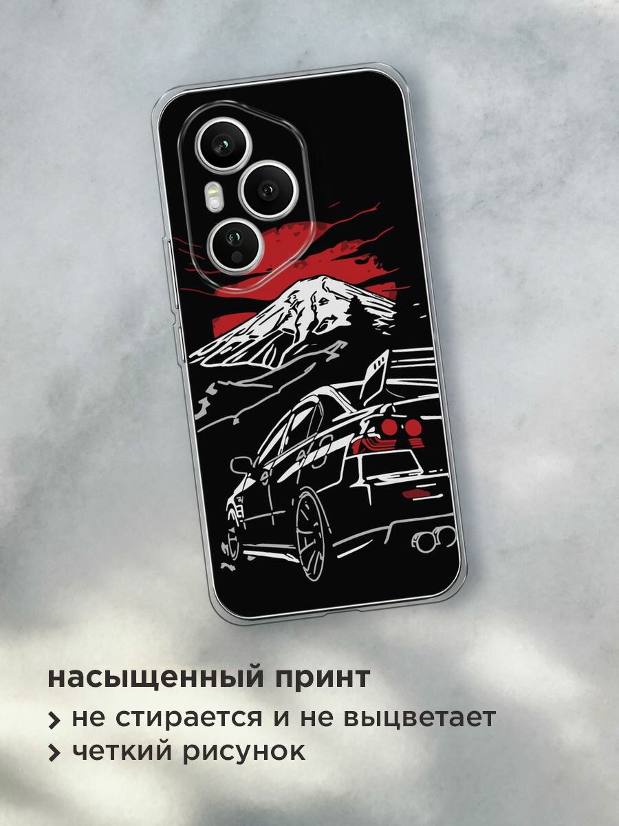 Чехол на Honor 400 Pro / Хонор 400 Про с принтом "Машина в горах JDM" — фото 1