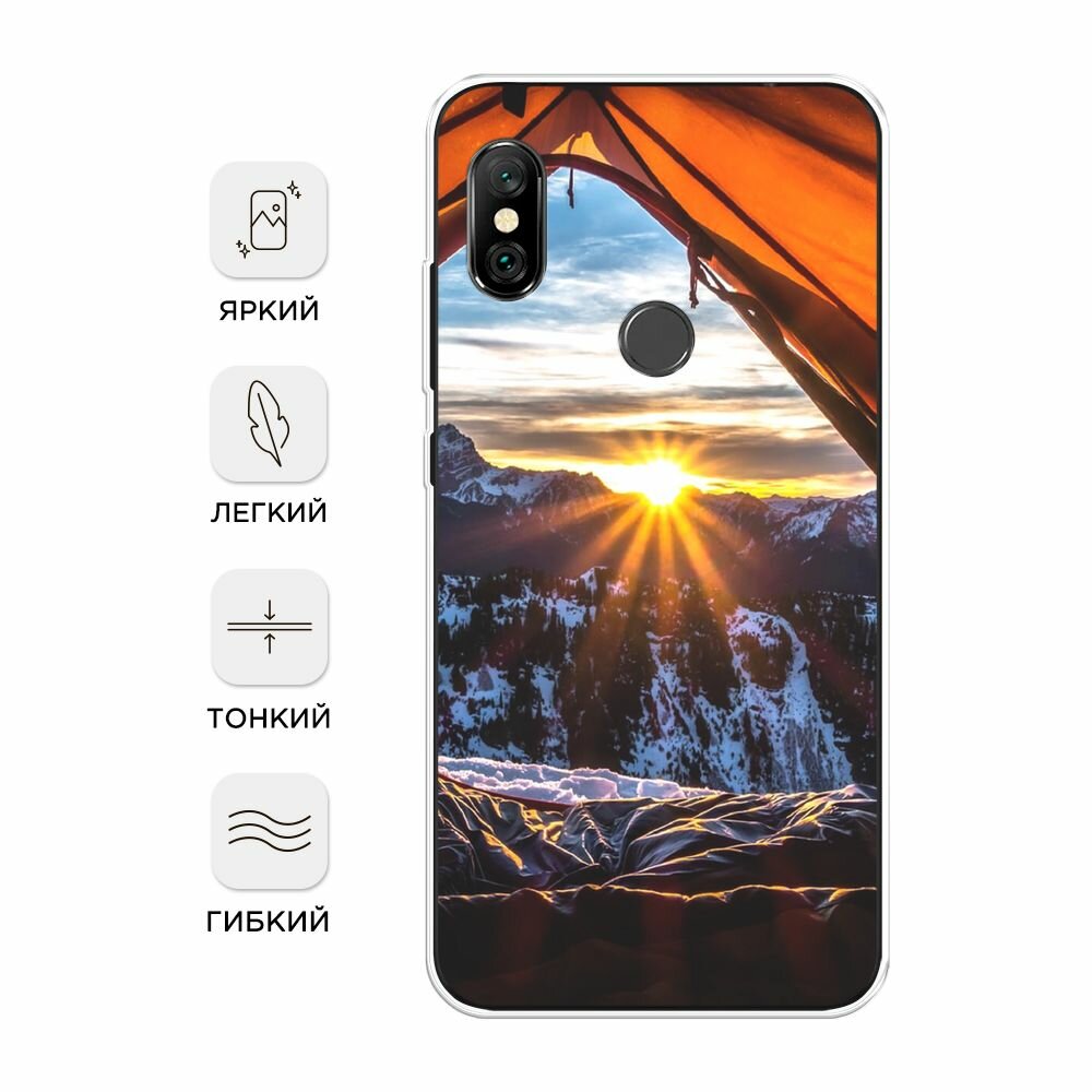 Чехол на Xiaomi Redmi Note 6 Pro / Сяоми Редми Нот 6 Про с принтом "Горы 7" — фото 1