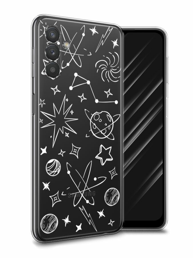 Чехол на Samsung Galaxy A13 5G/A04s / Самсунг Галакси А13 5G/A04s с принтом "Космическая вселенная", прозрачный