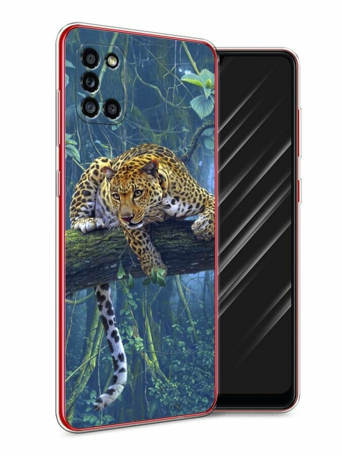 Чехол на Samsung Galaxy A31 / Самсунг Галакси А31 с принтом "Леопард охотник"