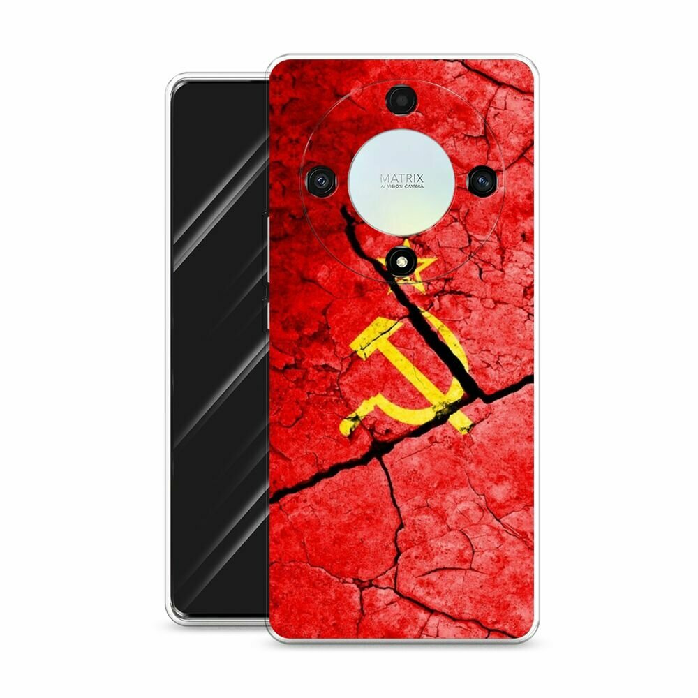 Силиконовый чехол на Honor X9A / Хонор X9A с принтом СССР — фото 1