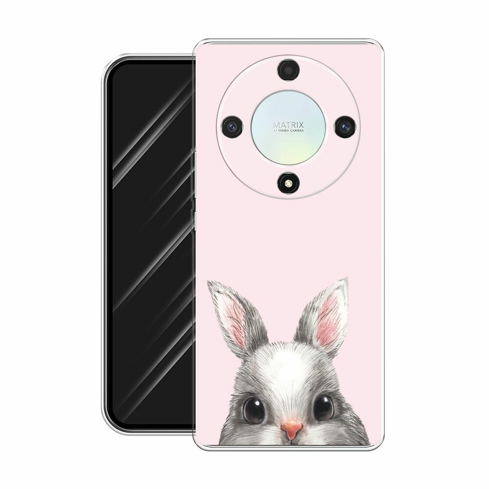 Чехол на Honor X9A / Хонор X9A с принтом "Карандашный кролик 1 - 8 марта" — фото 1