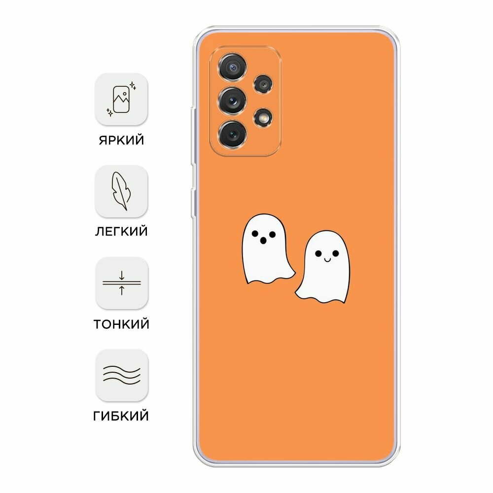Чехол на Samsung Galaxy A73 / Самсунг Галакси А73 с принтом Cute ghosts — фото 1