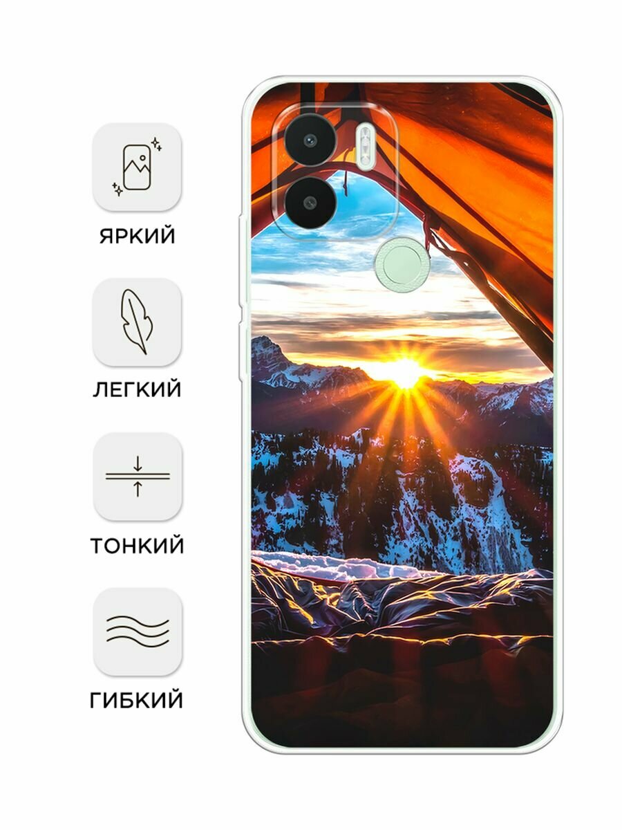 Чехол на Xiaomi Redmi A1+/Redmi A2+/Poco C51/C50 / Редми A1+ с принтом "Горы 7" — фото 1