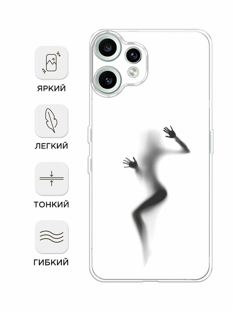 Чехол на CMF Phone 2 Pro / CMF Фон 2 Про с принтом "Девушка в душе" — фото 1