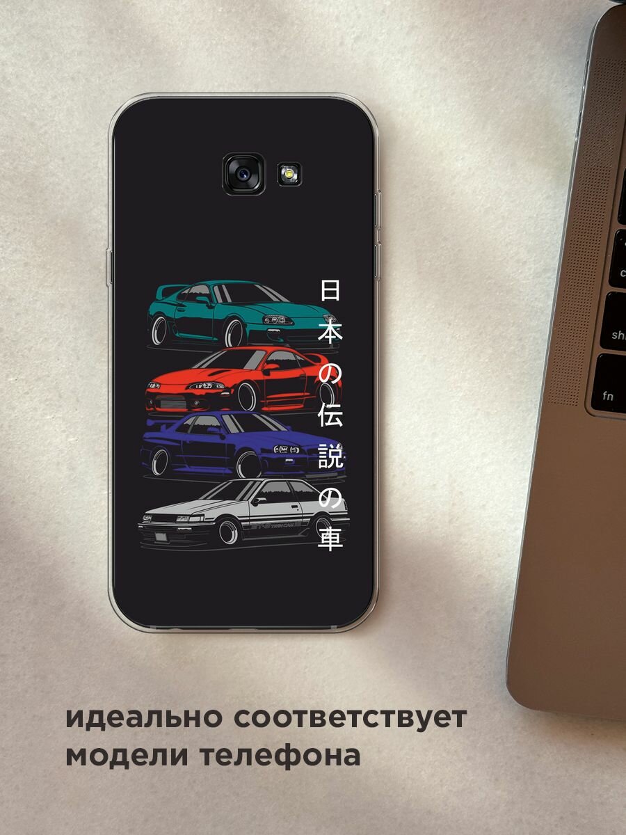 Чехол на Samsung Galaxy A7 2017 / Самсунг Галакси А7 2017 с принтом "JDM Legend cars" — фото 1