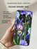 Чехол на Tecno Spark 30C / Текно Спарк 30C с принтом "Синие ирисы", прозрачный