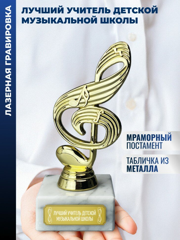 Статуэтка Ключ "Лучший учитель детской музыкальной школы"