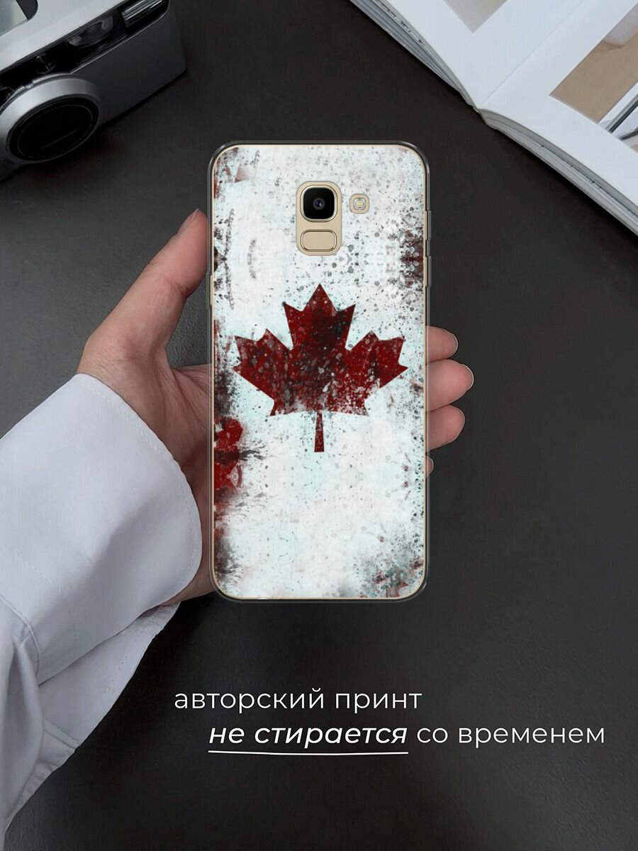 Чехол на Samsung Galaxy J6 2018 / Самсунг Галакси Джей 6 2018 с принтом "Канада" — фото 1