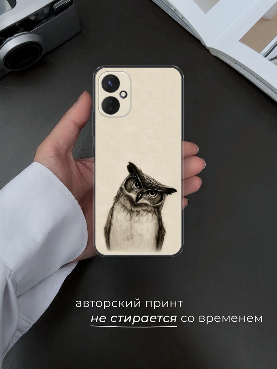 Чехол на Tecno Spark 9 Pro / Техно Спарк 9 Про с принтом "Сова" — фото 1