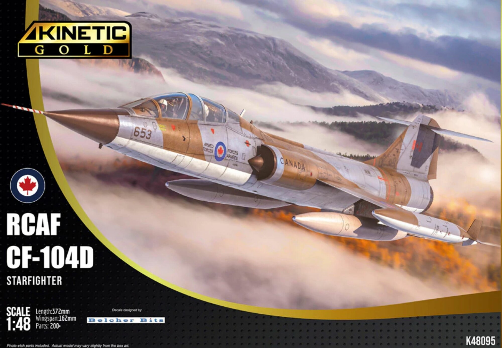 KINETIC K48095 1/48 RCAF CF-104D Starfighter сборная модель самолета