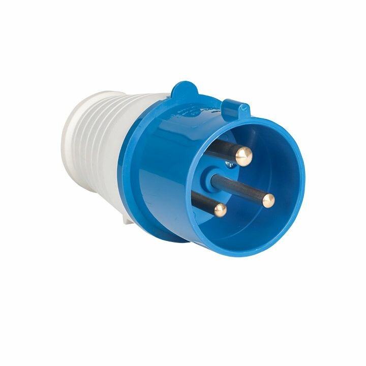 Вилка кабельная EKF 16 А, 2Р+PЕ, IP44, переносная, 220 В