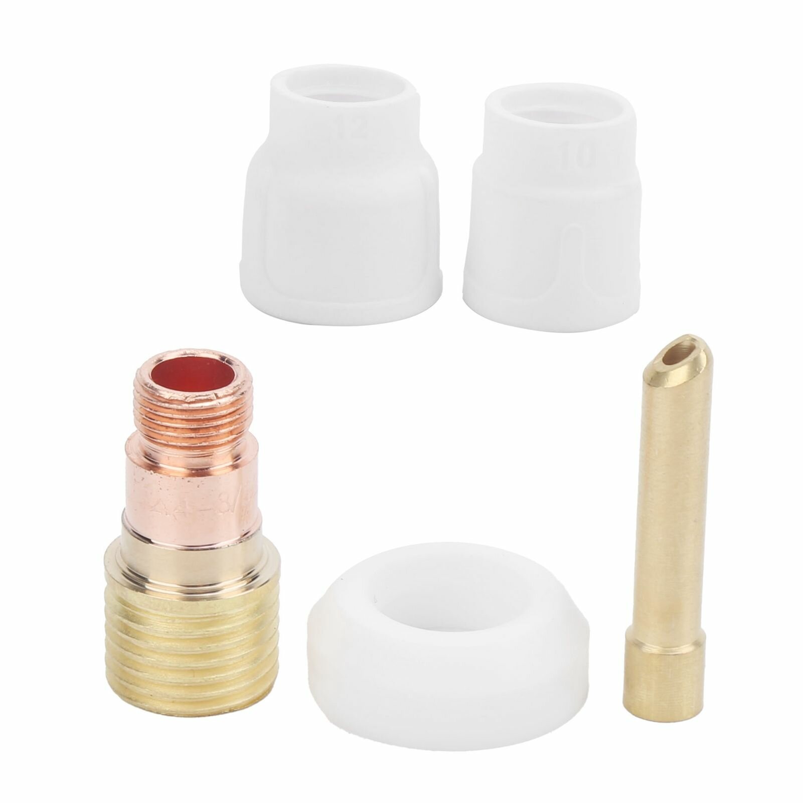 Керамическая сварочная чашка Набор белых насадок 10 # 12 # для пистолета для аргонодуговой сварки WP-17/18/26