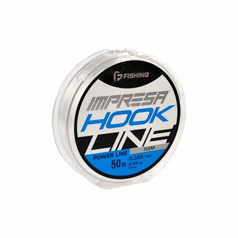 F-FISHING Леска Impresa Hook Line Clear 50м 0,165мм 2,45кг 5,4lb