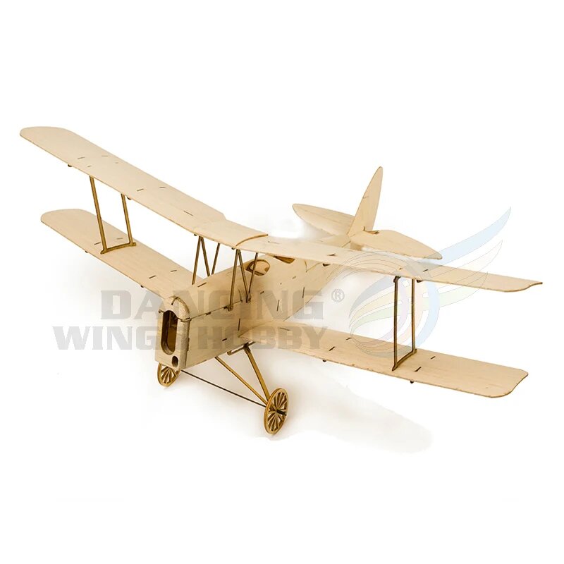 DW Hobby Mini Tiger Moth RC Самолет из дерева для начинающих K10