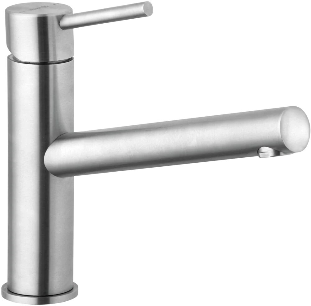 Смеситель для кухни Kludi Steel 44850F860 с поворотным изливом, матовый, однорычажный, с керамическим картриджем