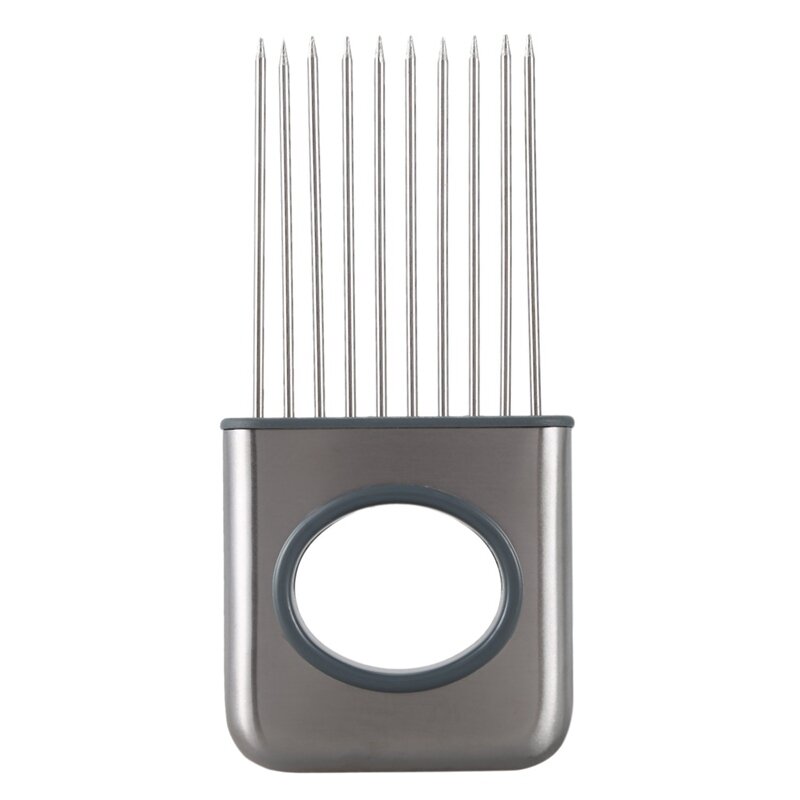 Держатель для лука, овощерезка, картофельный слайсер, вилка из нержавеющей стали, съемник для нарезки, кухонный инструмент, гаджет, измельчитель, резка