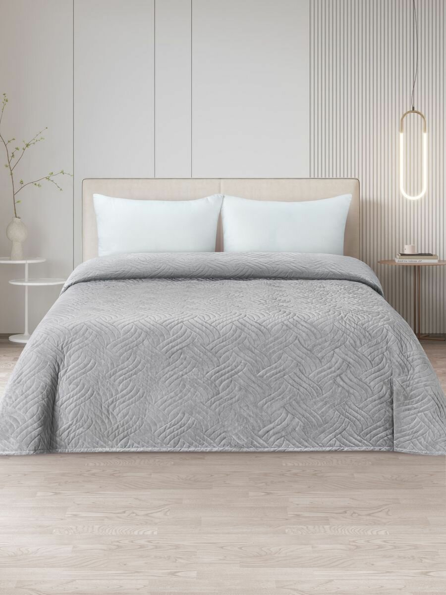 Покрывало велюровое на диван, кровать, Вальтери, 240х260см, полиэстер