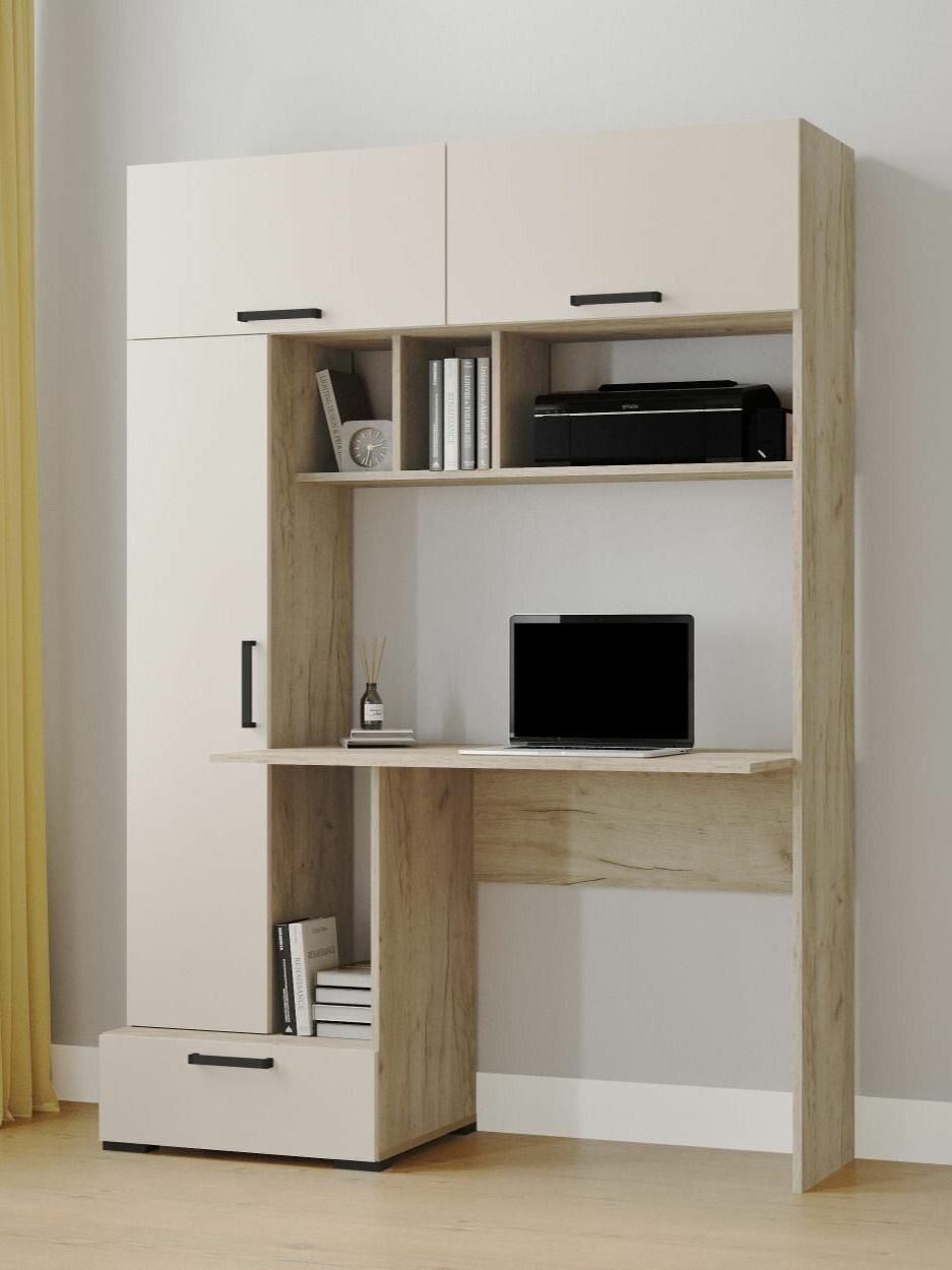 ARNIKA Компьютерный стол Квартет-11, Дуб крафт серый, кашемир