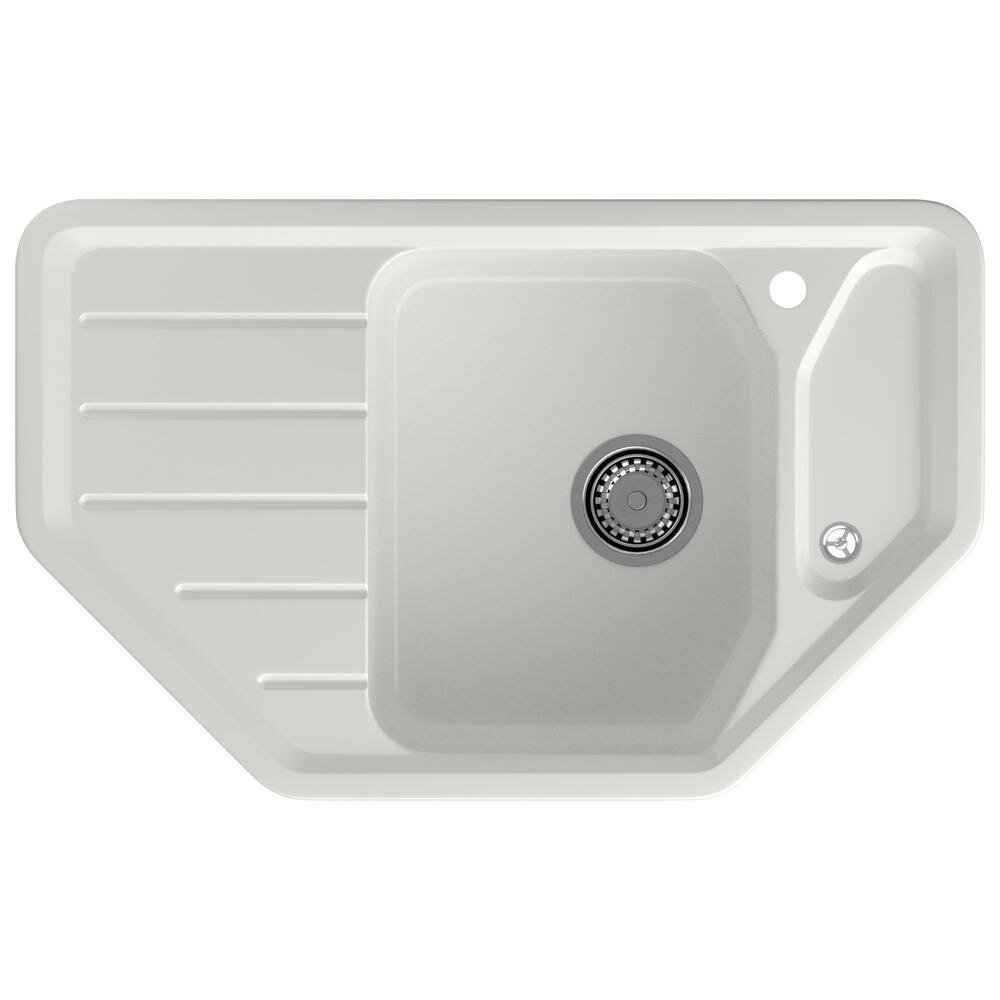 Кухонная мойка GranFest CORNER 800E, иней