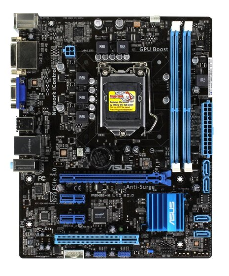 Материнская плата ASUS P8H61-M LX2 R2.0, для процессоров Intel, поддержка до 16 Гб ОЗУ, 6 USB 2.0