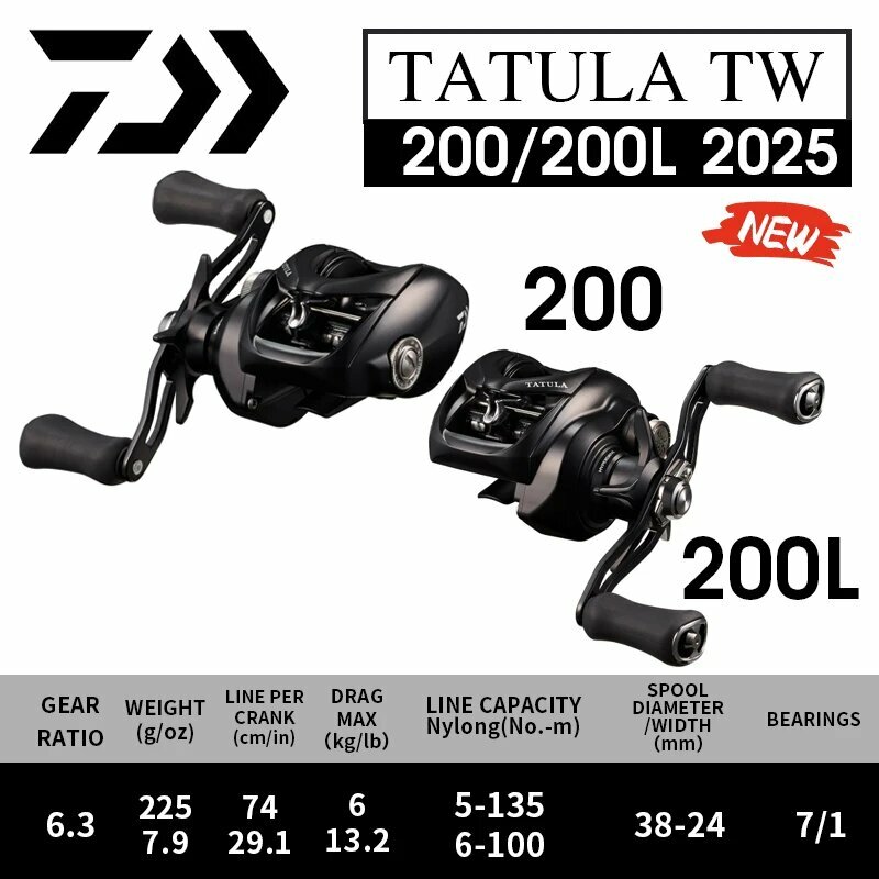DAIWA TATULA 150/200 морская катушка Left Hand, 200-200L