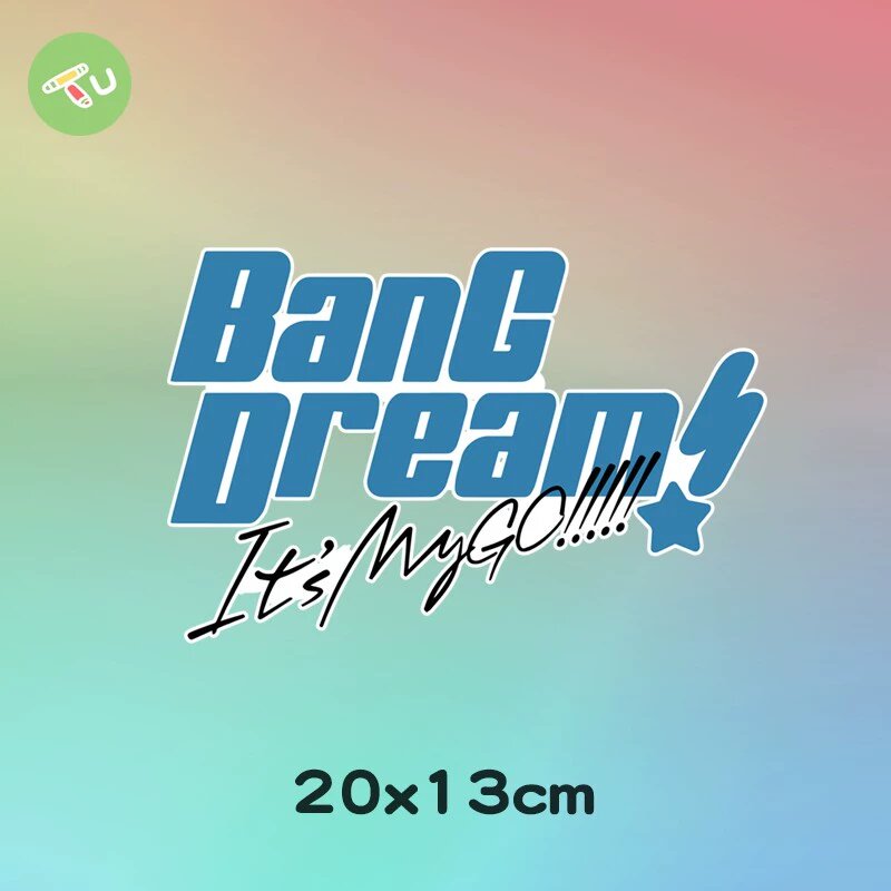 Бэнг Дрем! Это MyGO! Светоотражающие наклейки с изображением аниме «Путешественник» Тип D, большой размер 20x13 см