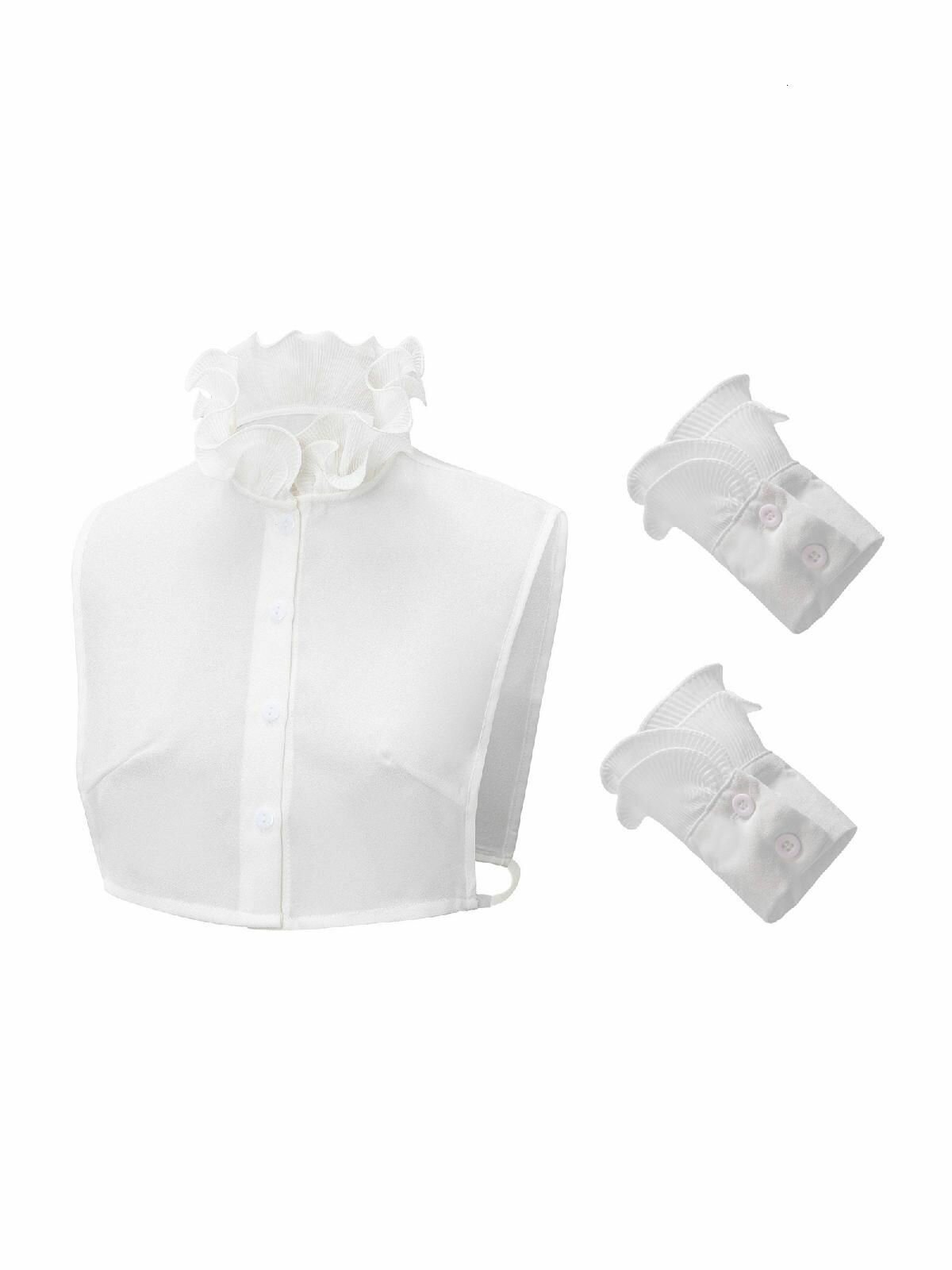 Женские съемные воротник и манжеты, Белый