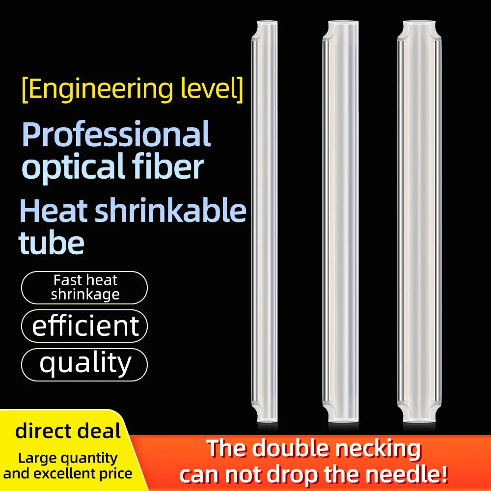 60 мм волоконно-оптическая термоусадочная трубка, тонкая трубка из голого волокна, кожаная проволока, толстая трубка, оптический кабель, защитный рукав для суставов double needle 1000