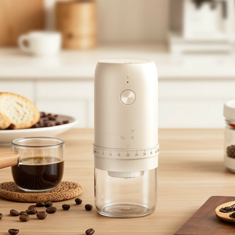 CLITON electric coffee bean grinder external gear coffee bean grinder portable hand-brew hand-grinding coffee machine grinder