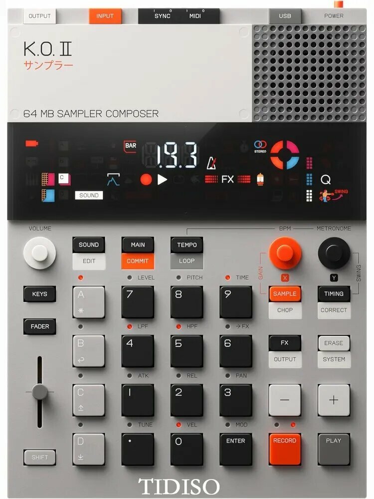 Teenage engineering EP133 KOII сэмплер-композитор, портативный многофункциональный музыкальный инструмент