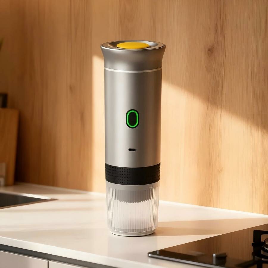 Кофемашина Xiaomi Youpin 3-в-1 портативная，легко использовать, легко мыть, для поездок，Серебро