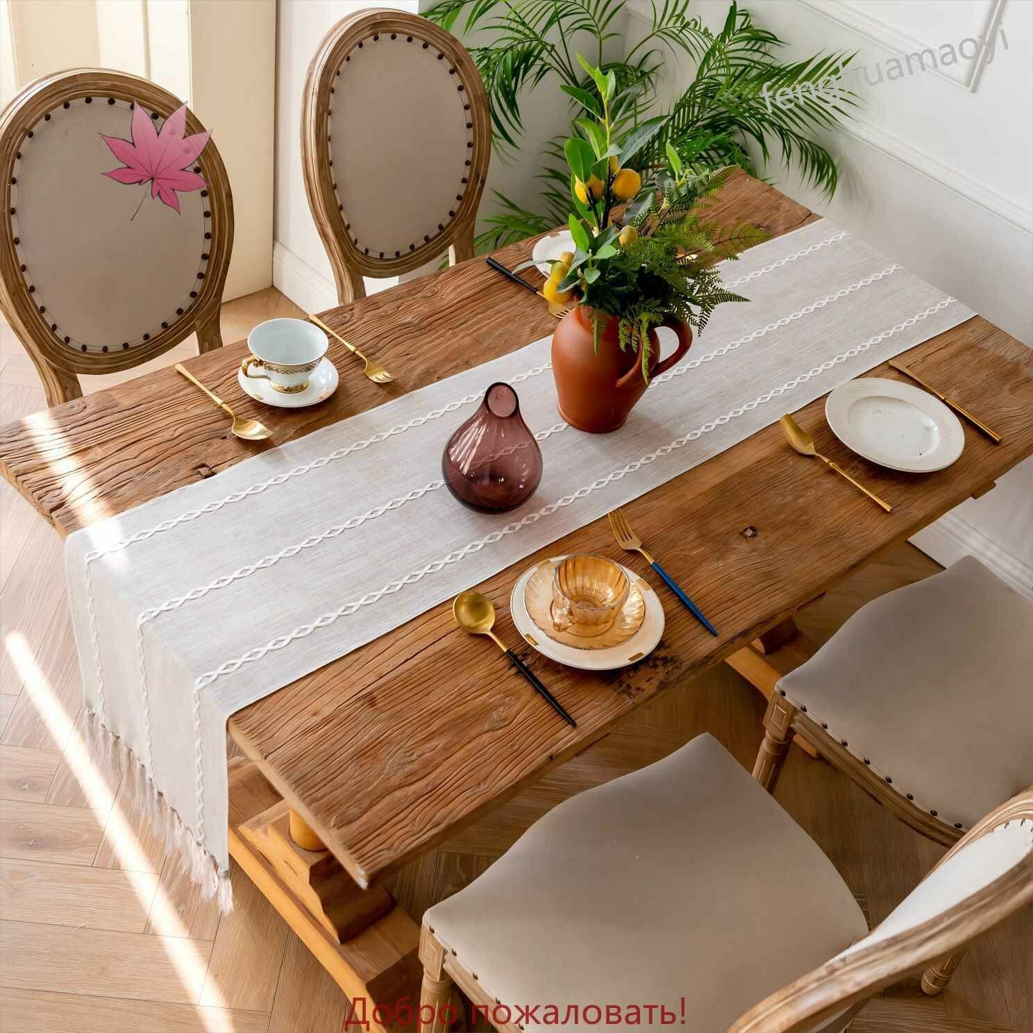 Гребенной хлопок дорожка для стола