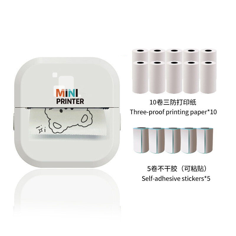 Кросс-бордер мини-принтер для домашнего использования, портативный принтер этикеток, ручной карманный HD-принтер с коррекцией ошибок