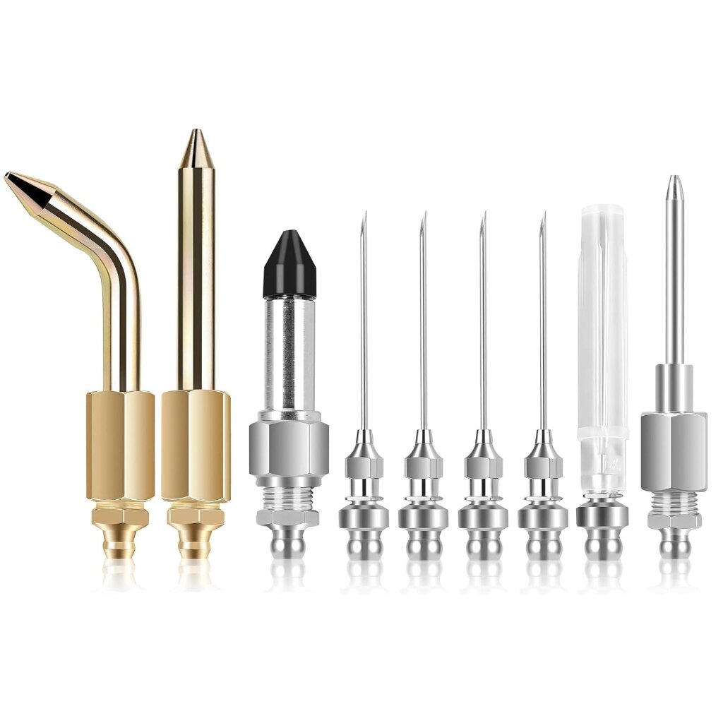 Переходник для Ниппеля и Колена Наконечник Иглы с Насадками Набор Принадлежностей для Смазочного Инструмента