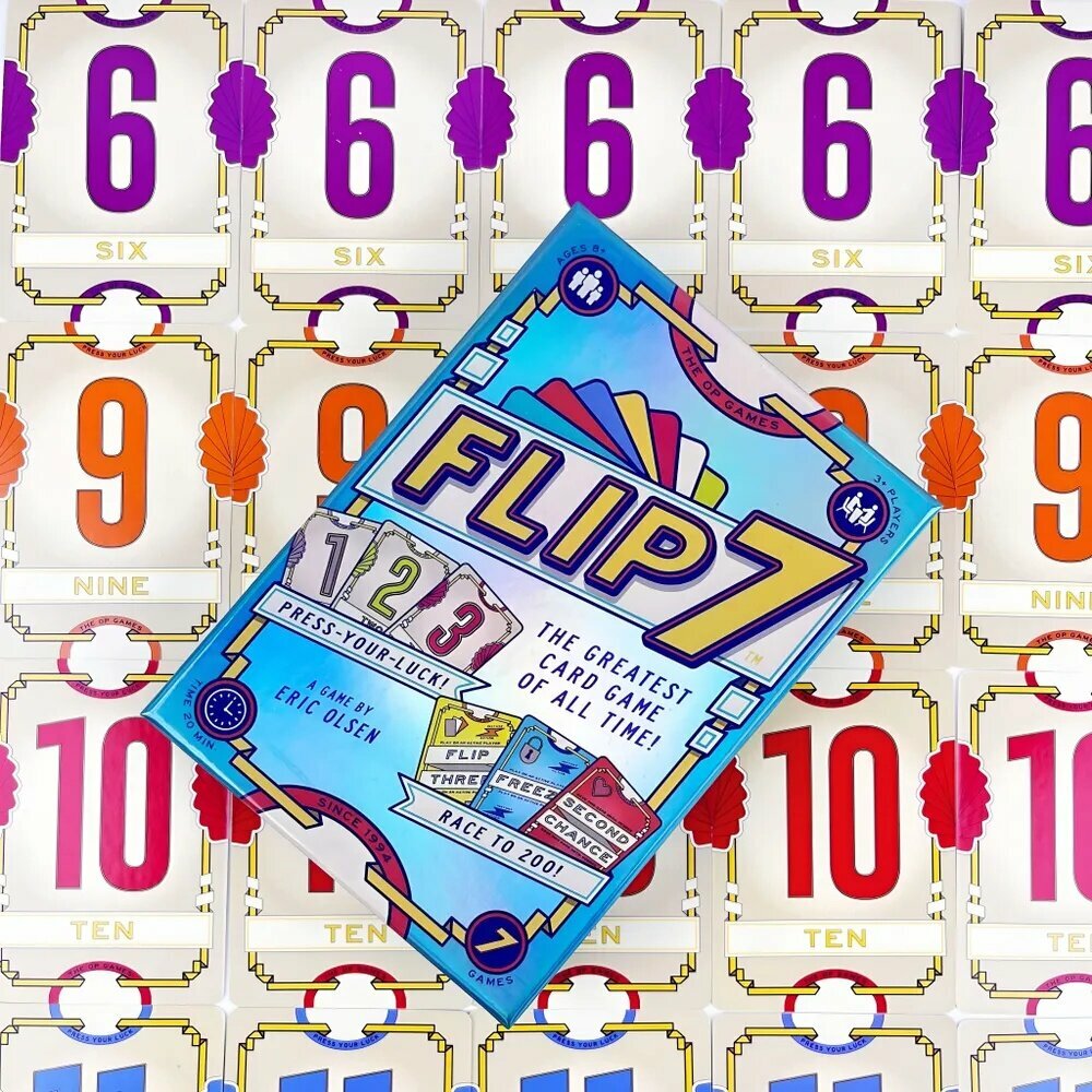 Стратегия Карточные игры "Flip 7" Домашние игры для вечеринок.