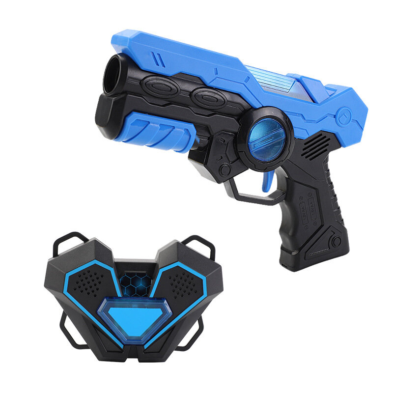 Лазерная индукционная боевая пушка с звуком и светом, игрушечная пушка для детей, интерактивный подарок для родителей и детей, инфракрасная индукционная боевая игрушечная пушка