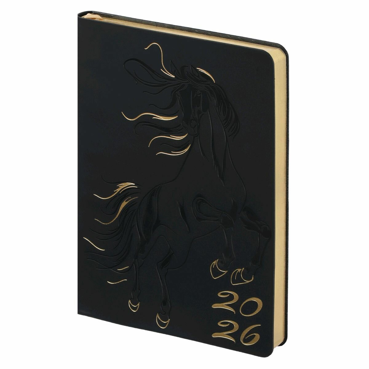 Ежедневник А5 дат 2026г 176л FIORENZO Horse черный