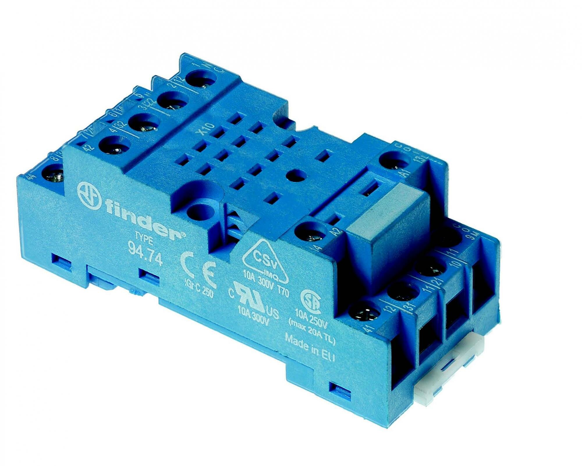 Розетка с винтовыми клеммами (под шайбу) для реле 55.33, таймера 85.03; применяются модули 99.01; в