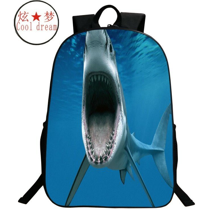 2026 Новый продукт 2021 Оптовая продажа Новый печатный рюкзак с животными в виде акулы Детский рюкзак для начальной школы 1-4 классы Легкий