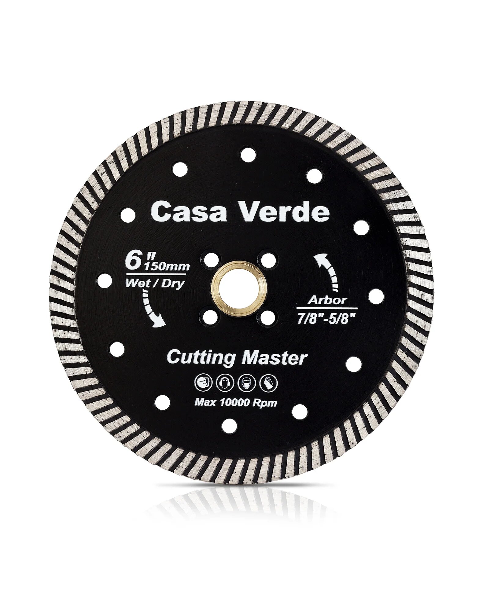 Высокое качество DC-CRTB04 Профессиональная 150 мм 6-дюймовая алмазная циркулярная пила для резки камня