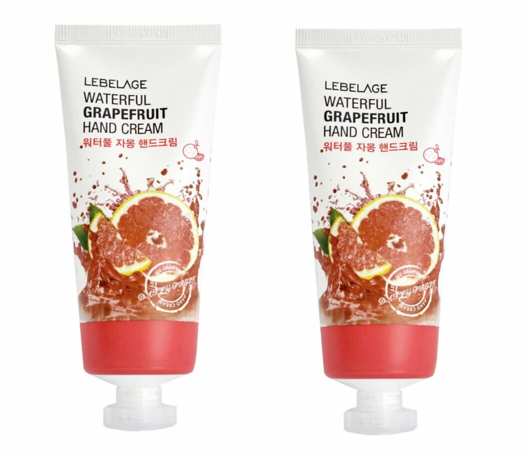 Lebelage Крем для рук с экстрактом грейпфрута Waterful Grapefruit Hand Cream, 100 мл - 2 штуки