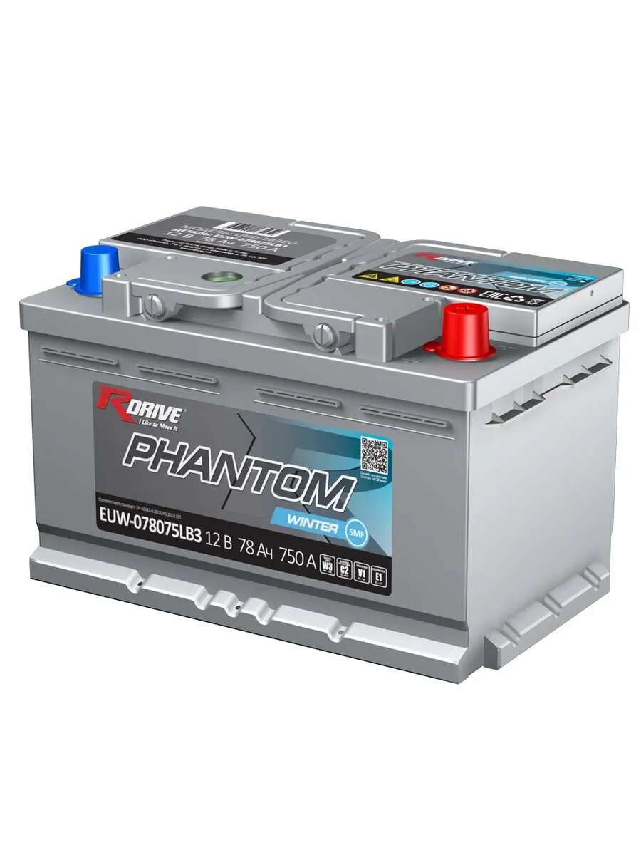 Аккумулятор RDRIVE PHANTOM 78SR 12V 78Ач обр. пол.