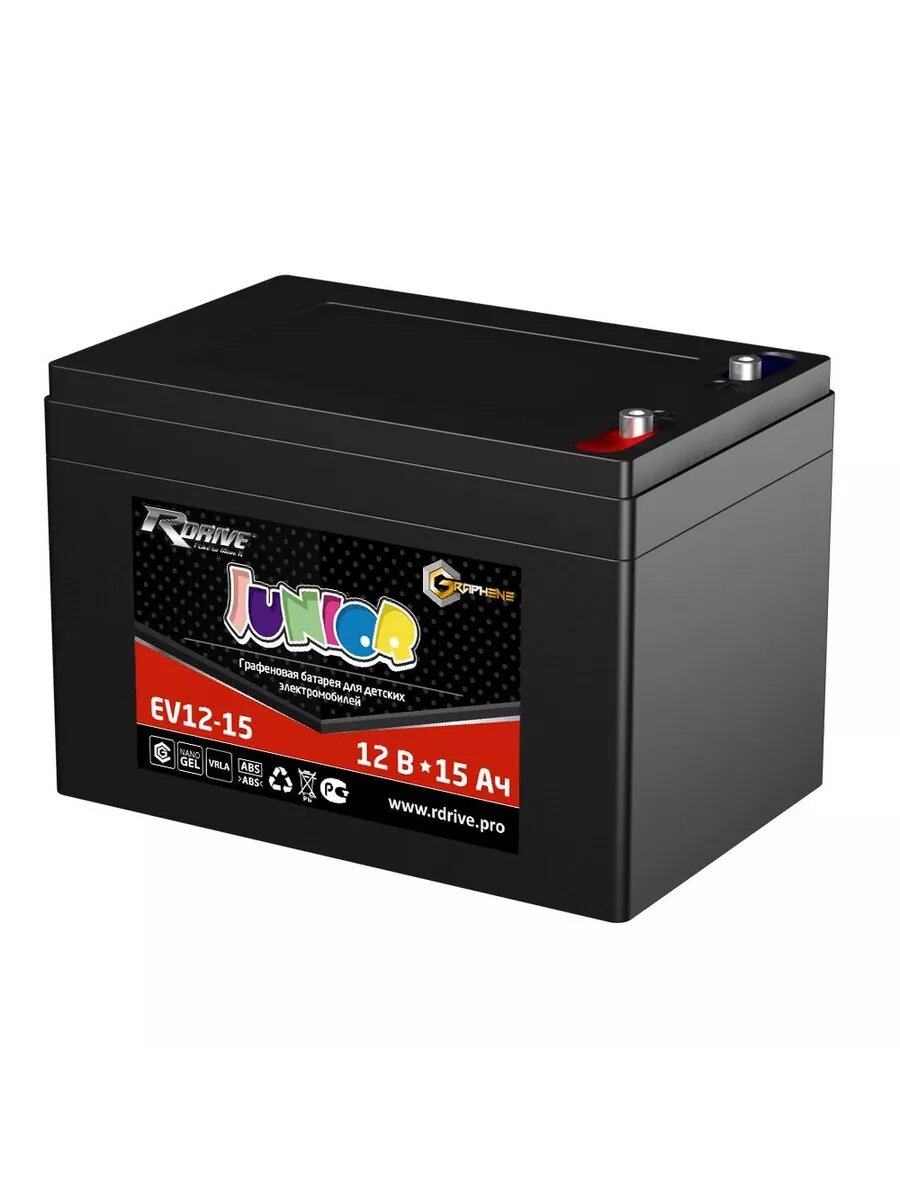 Аккумулятор RDRIVE JUNIOR EV12-15 (6-DZM-12) 12V 15Ач