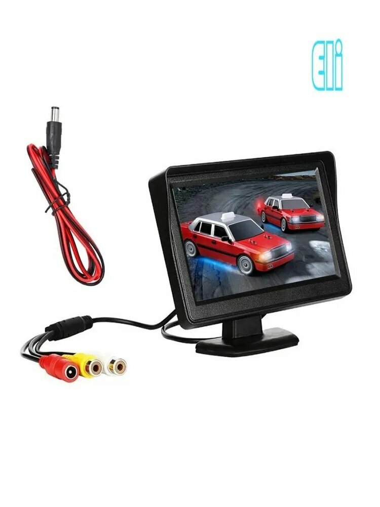 Постоянный Ток 9-24 В, 4,3-Дюймовый Автомобильный Монитор Заднего Вида, TFT ЖК-Дисплей