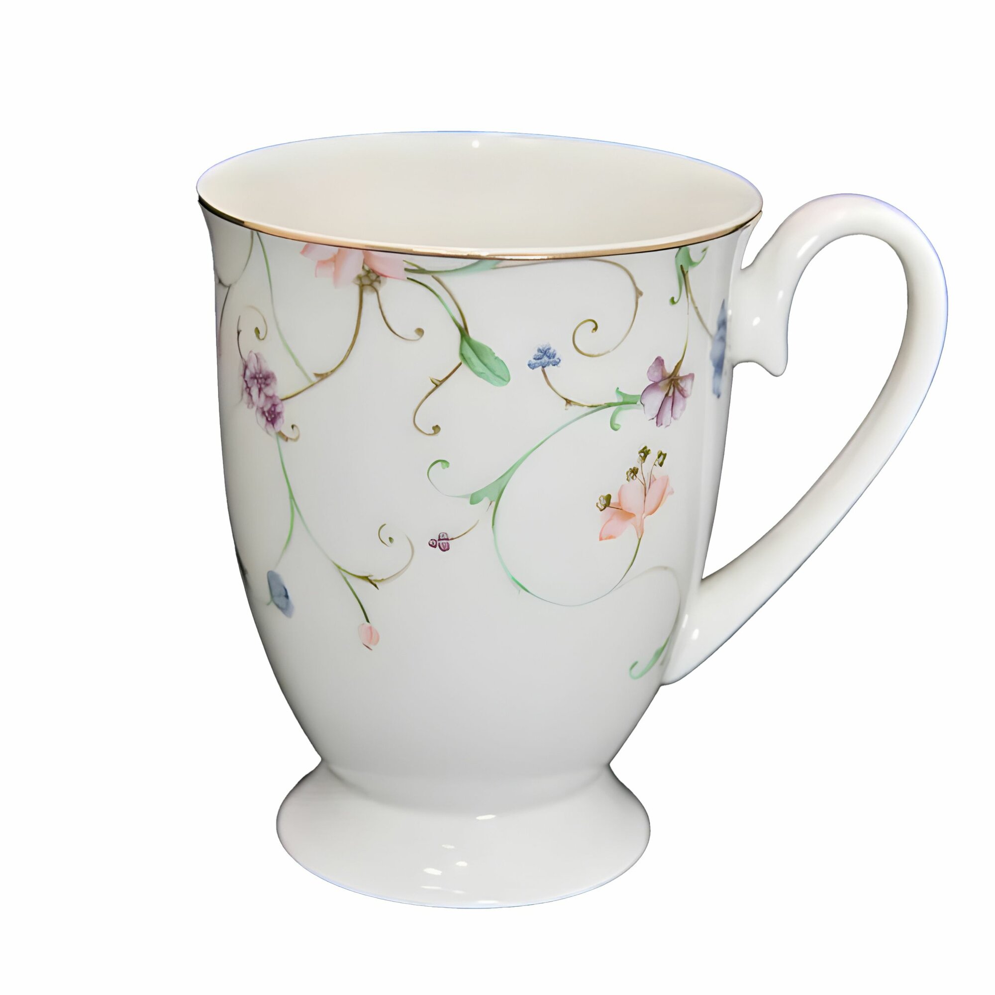 Кружка для чая и кофе 300 мл в подарочной упаковке из костяного фарфора английский САД Lenardi