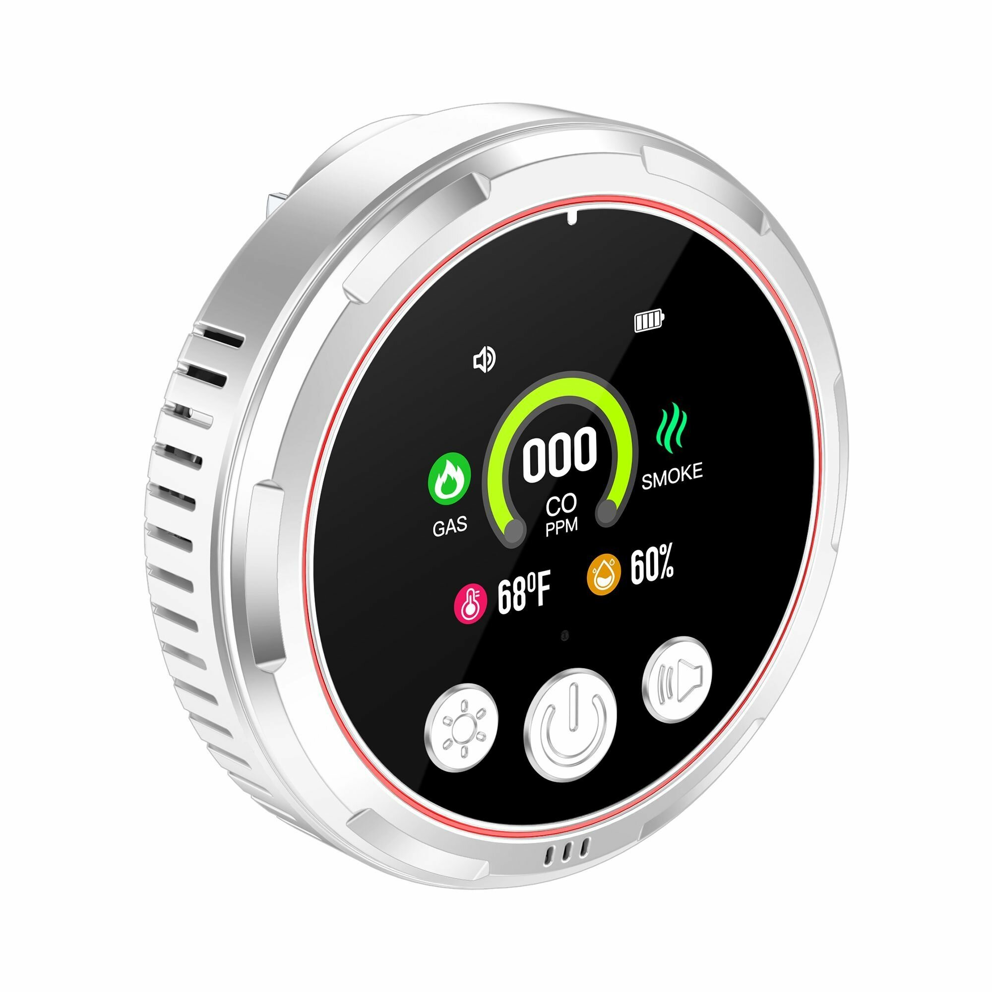 5-в-1 Детектор угарного газа (CO), детектор утечки природного газа и комбинированный