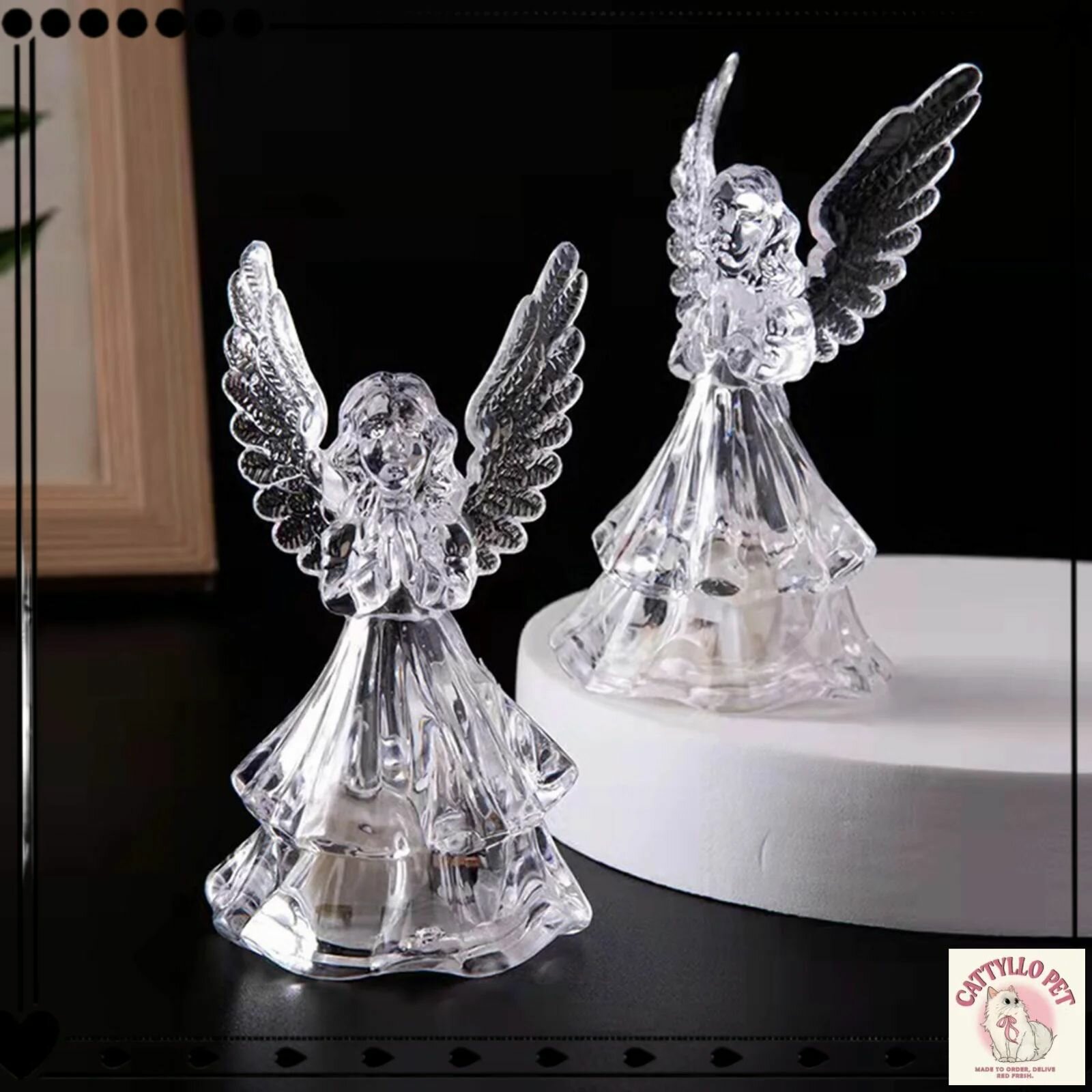 Ночник 'Ангел с хрустальными крыльями' - светящийся 7 цветами подарок на день рождения