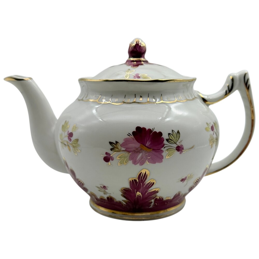 Чайник заварочный "Барбарис" (розовый), 600 мл, худ. Смирнов Е. П, 1954-1965 гг, Вербилки, СССР