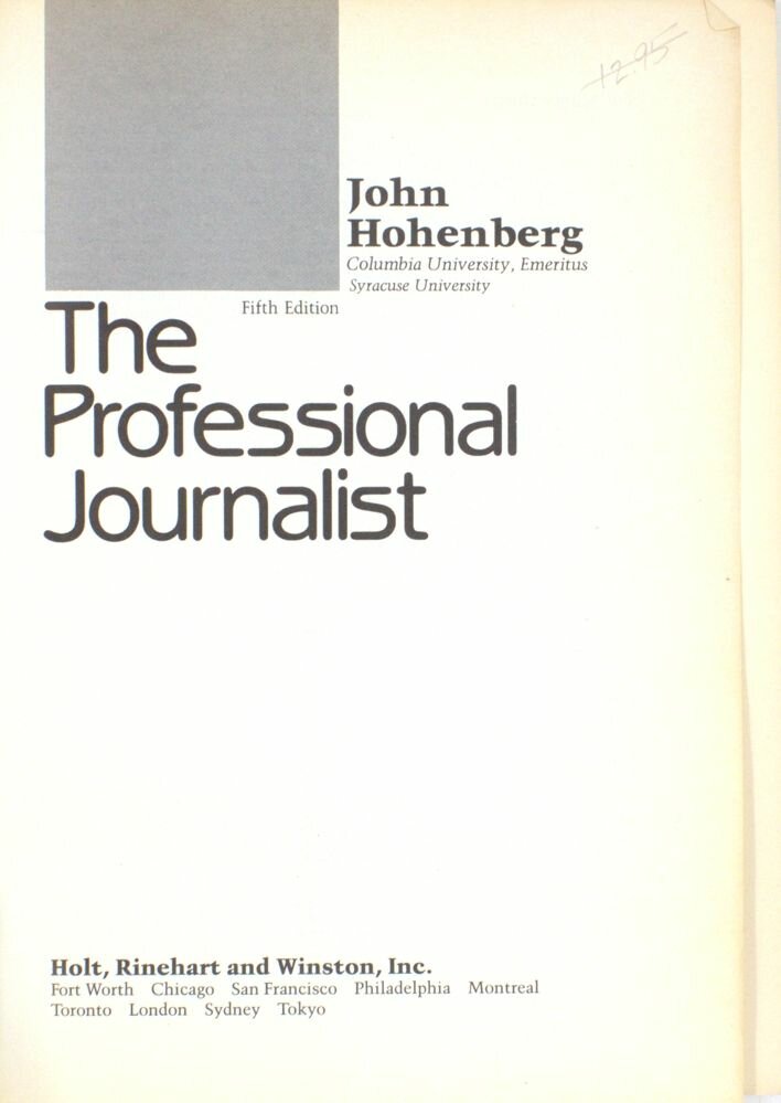 The Professional Journalist — фото 1